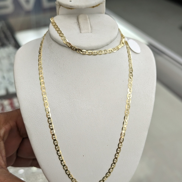 Unbrand | Jewelry | 4kt Real Solid Gold Mariner Chain 31mm 2 Inches ...